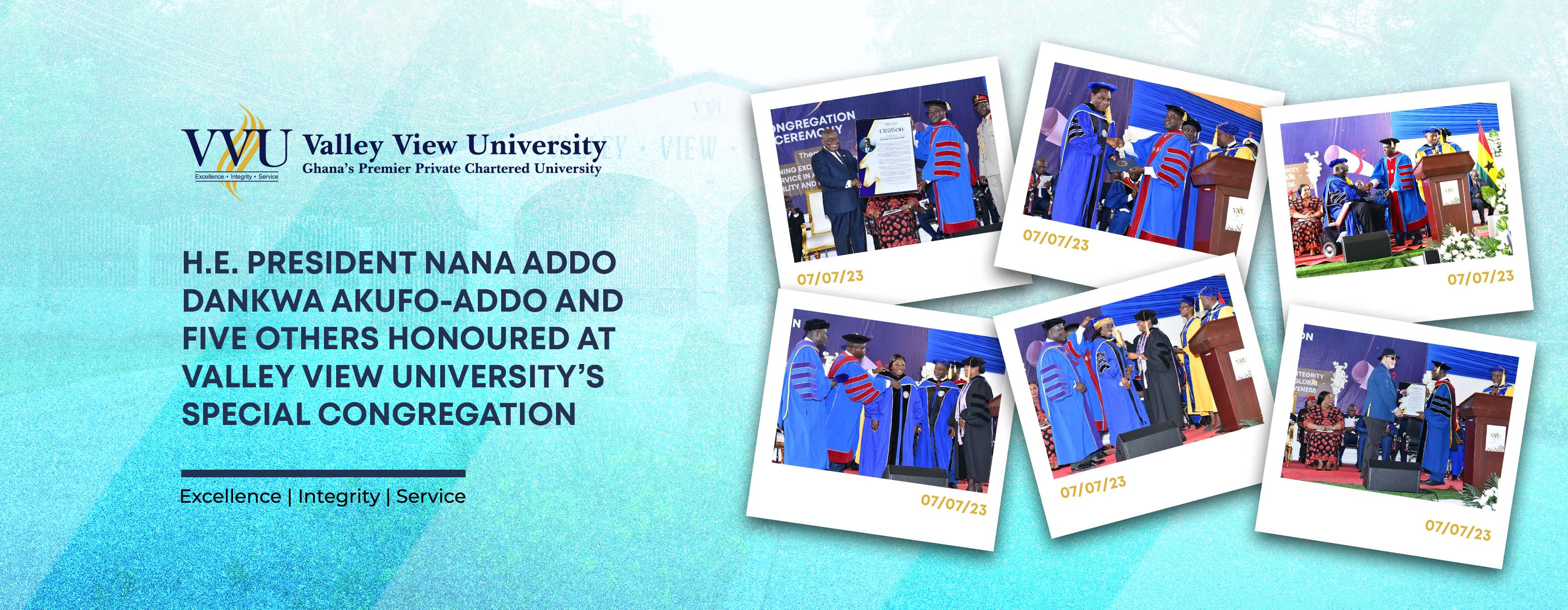 President Akuffo Addo and Five others Honoured at Valley View ...