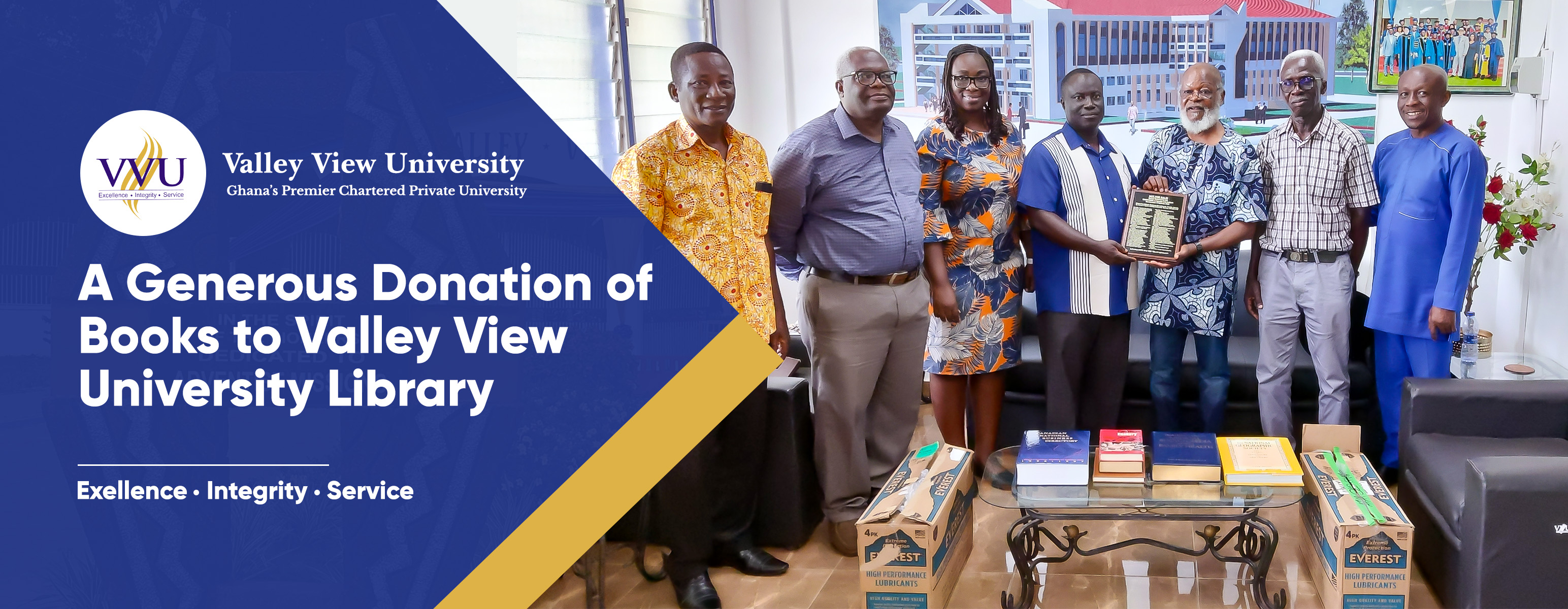 A Generous Donation of Books to Valley View University Library