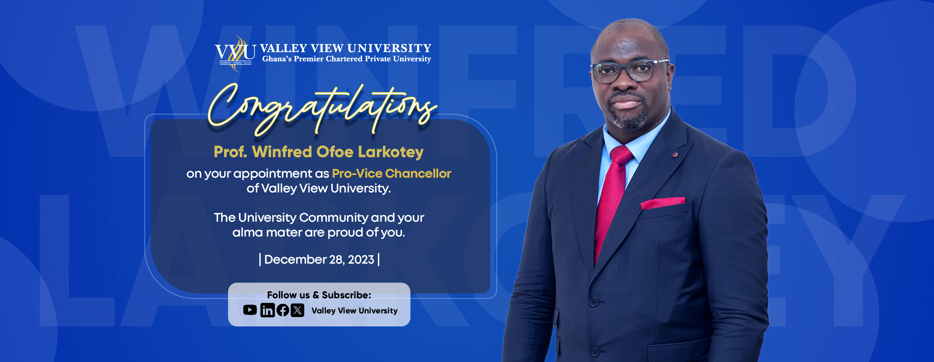 Valley View University Celebrates the Handing Over and Induction of New ...