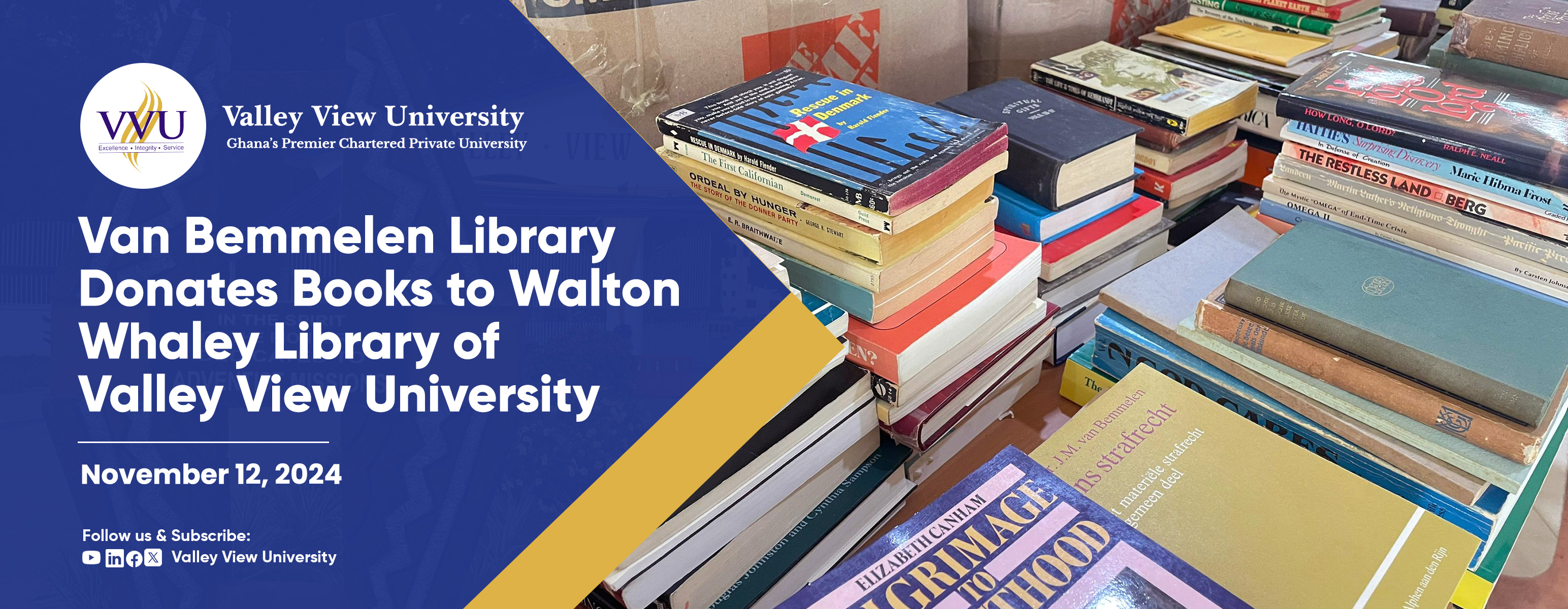 Van Bemmelen Library Donates Books to Walton Whaley Library of Valley ...